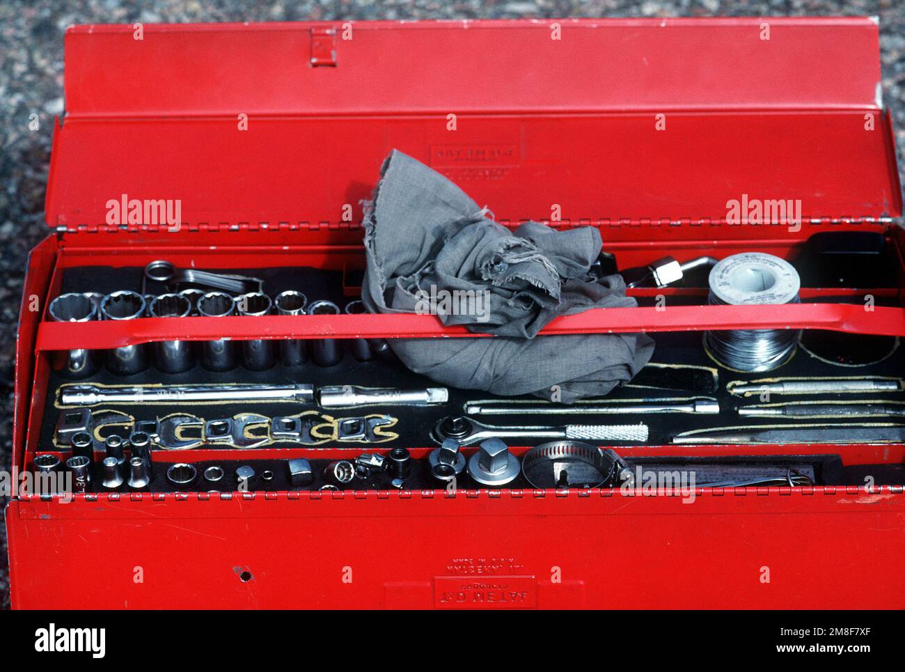 A close-up view of a 616th Consolidated Aircraft Maintenance Squadron ...