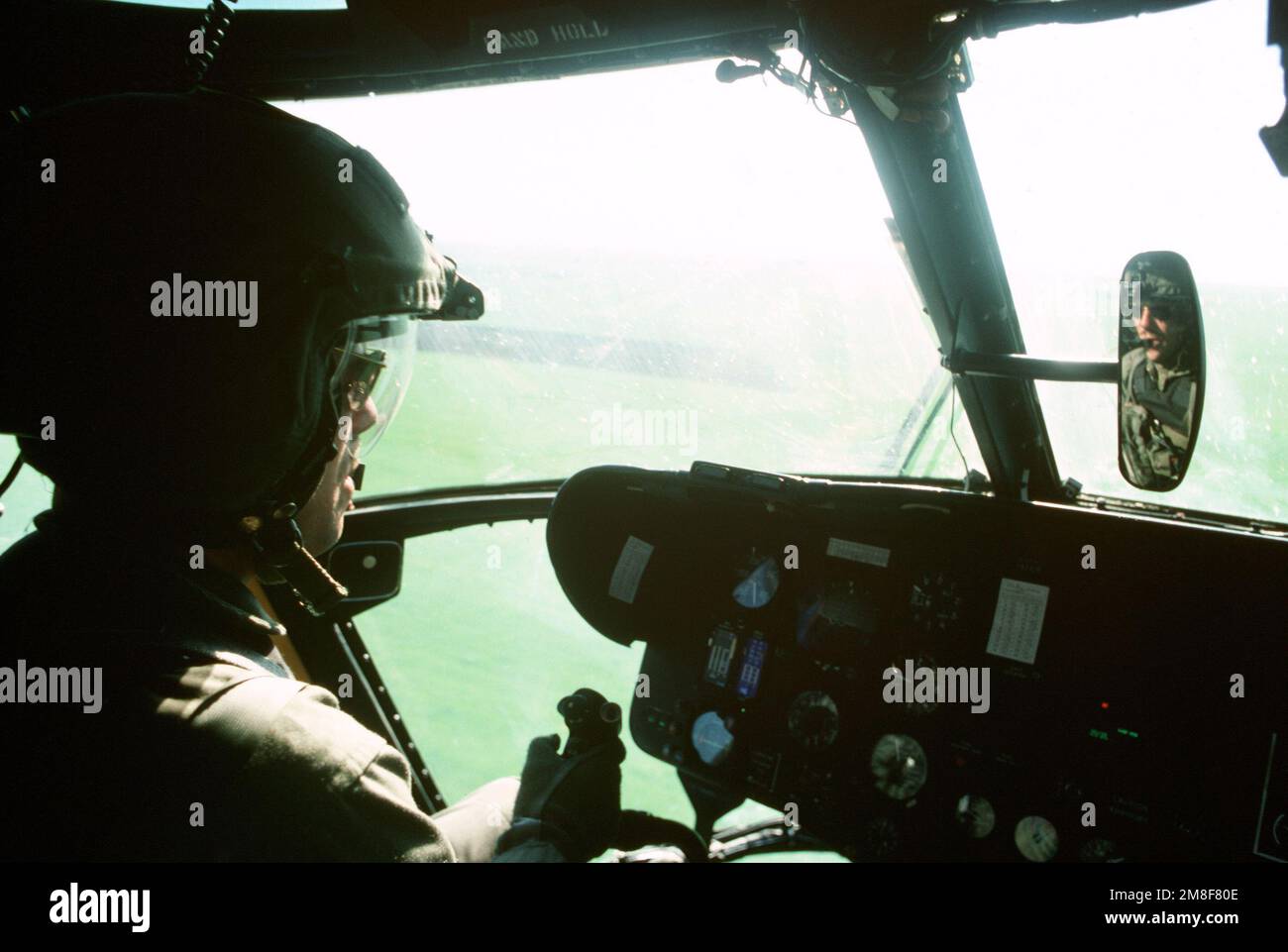 CPT John G. Worman, co-pilot, flies a Marine Medium Helicopter Squadron ...
