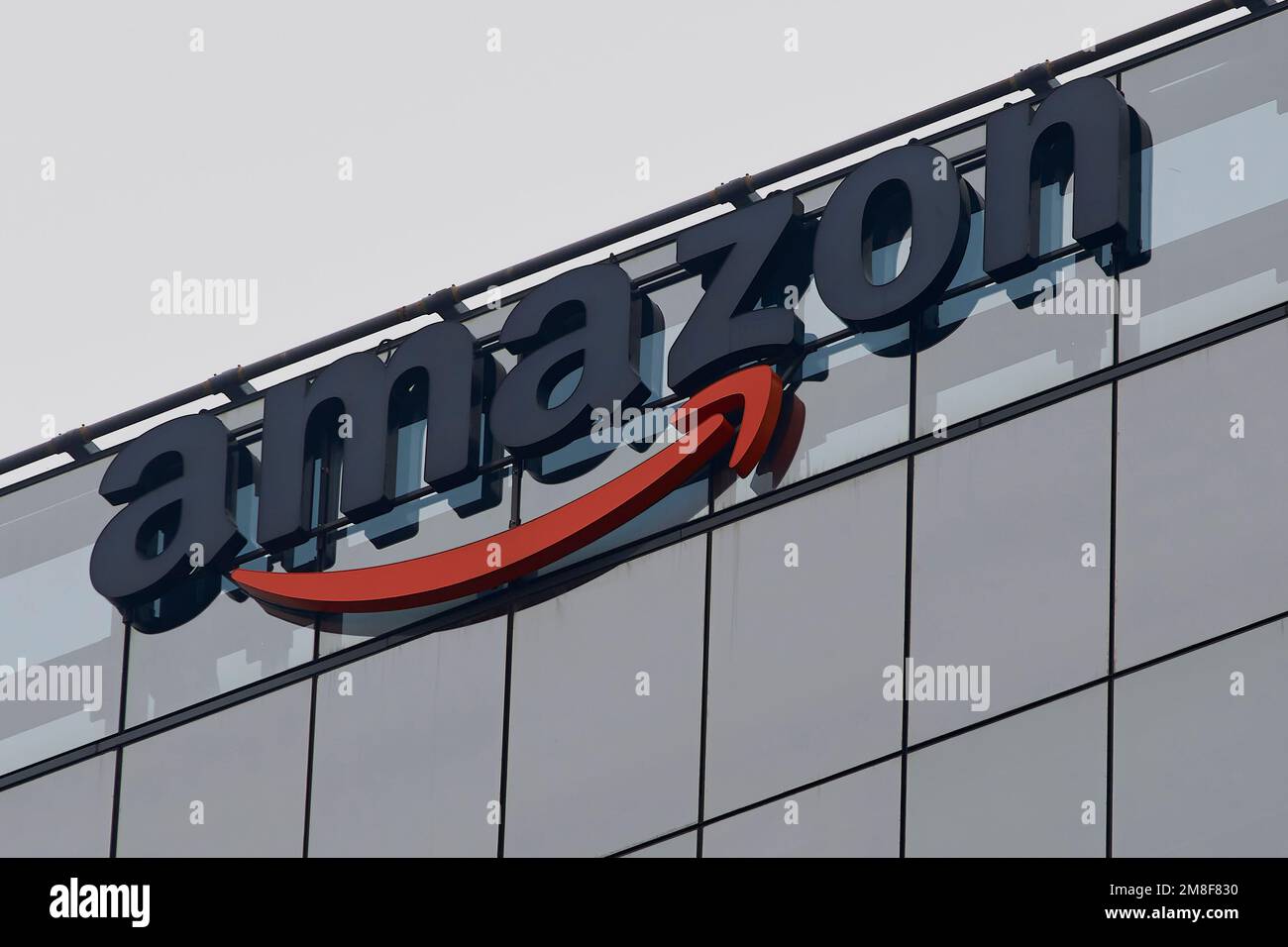 Bucharest, Romania - January 13, 2023: The logo of the American ...