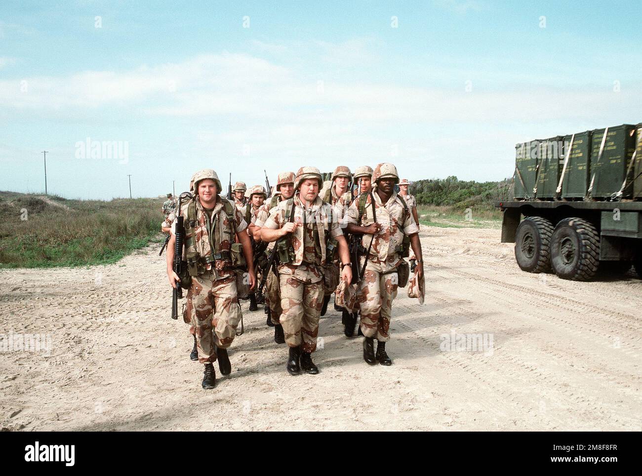 A platoon of Marines from the 4th Marine Expeditionary Brigade (4th MEB ...