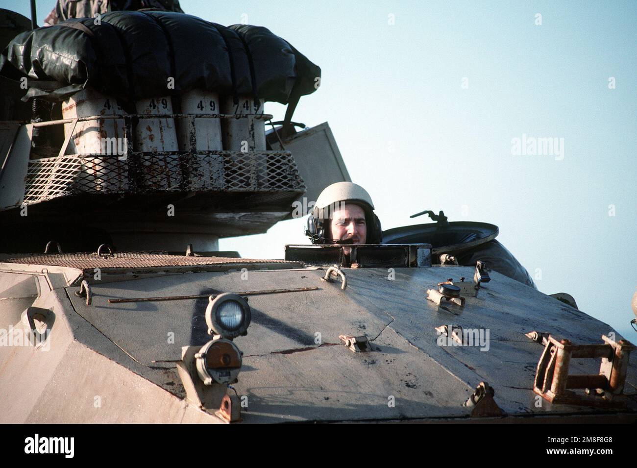 The driver of an LAV-25 light armored vehicle from Company D, 2nd Light ...