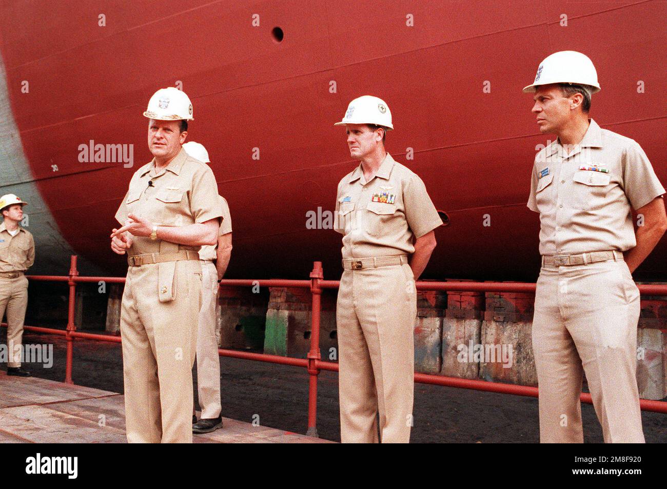 Rear Adm. Raynor A.K. Taylor, commander, Middle East Forces, speaks as ...