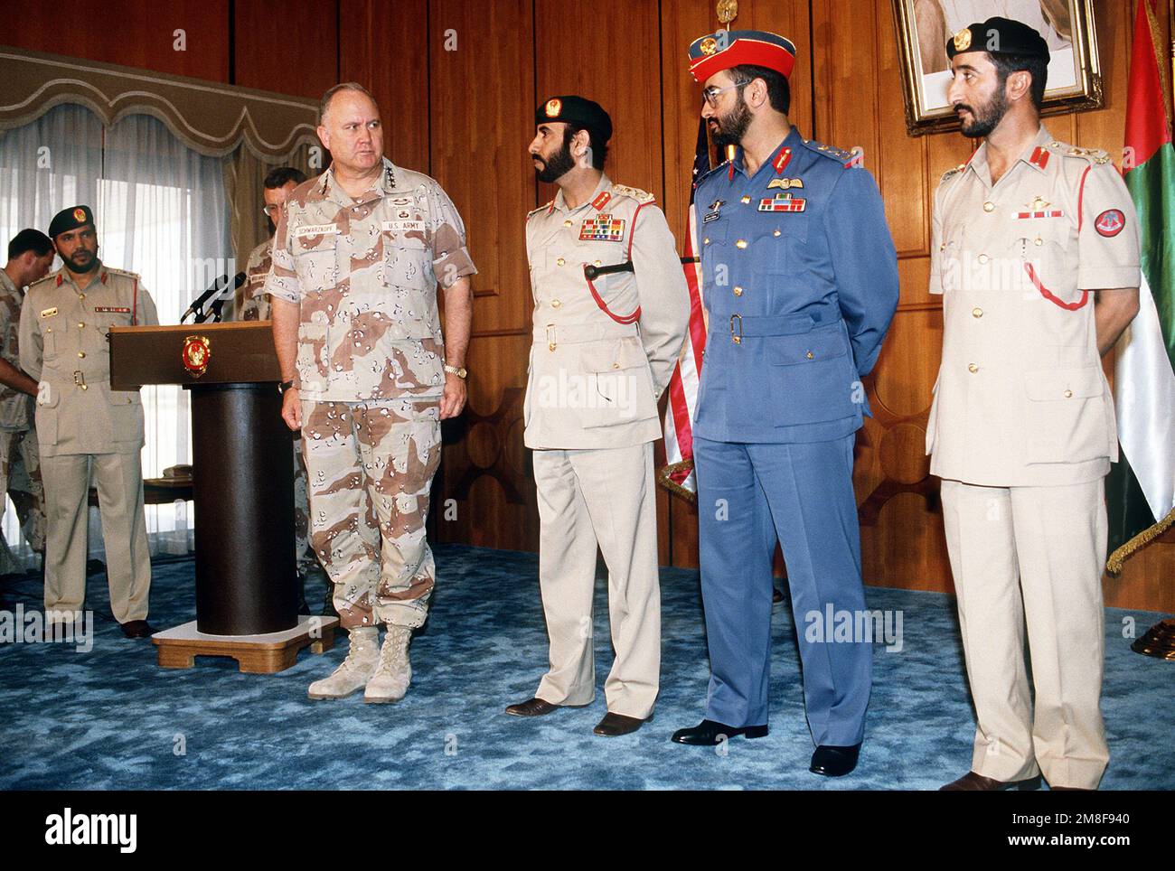 GEN. Norman Schwarzkopf, commander-in-chief, U.S. Central Command, MAJ ...
