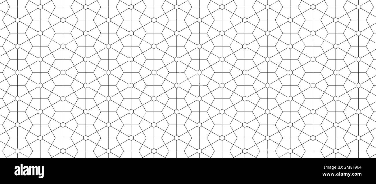 Abstract Black White Hexagon Geometric Texture Background Polygon Pattern Traditional Concept