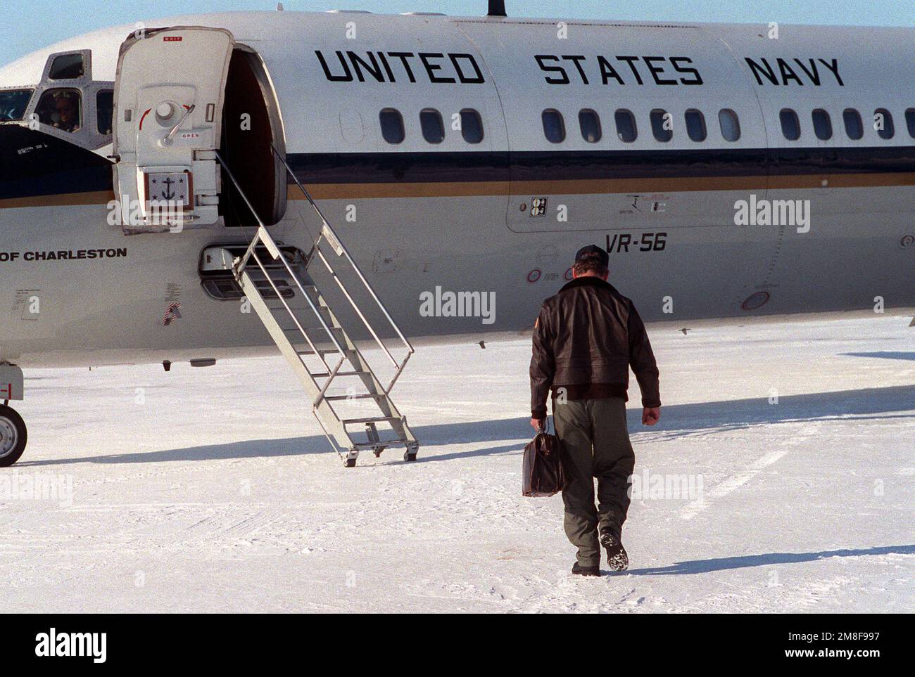 Undersecretary of the Navy Daniel Howard walks toward a Fleet Logistic ...