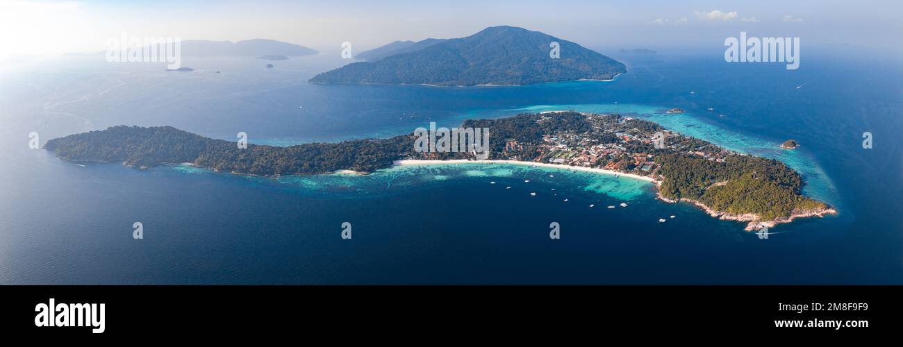 Aerial view of Pattaya Beach in Koh Lipe, Satun, Thailand Stock Photo ...