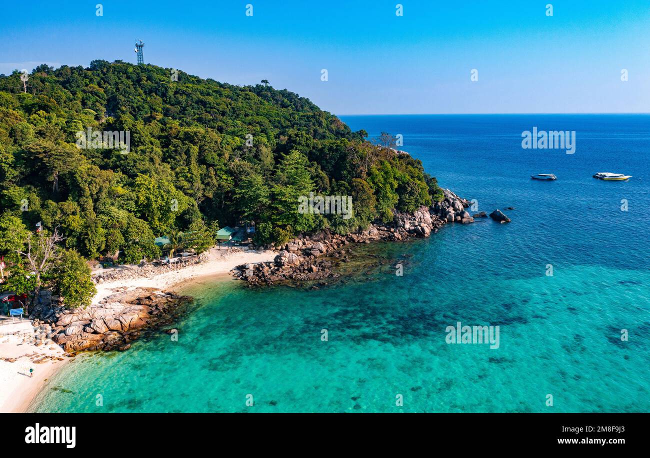 Aerial view of Pattaya Beach in Koh Lipe, Satun, Thailand Stock Photo ...