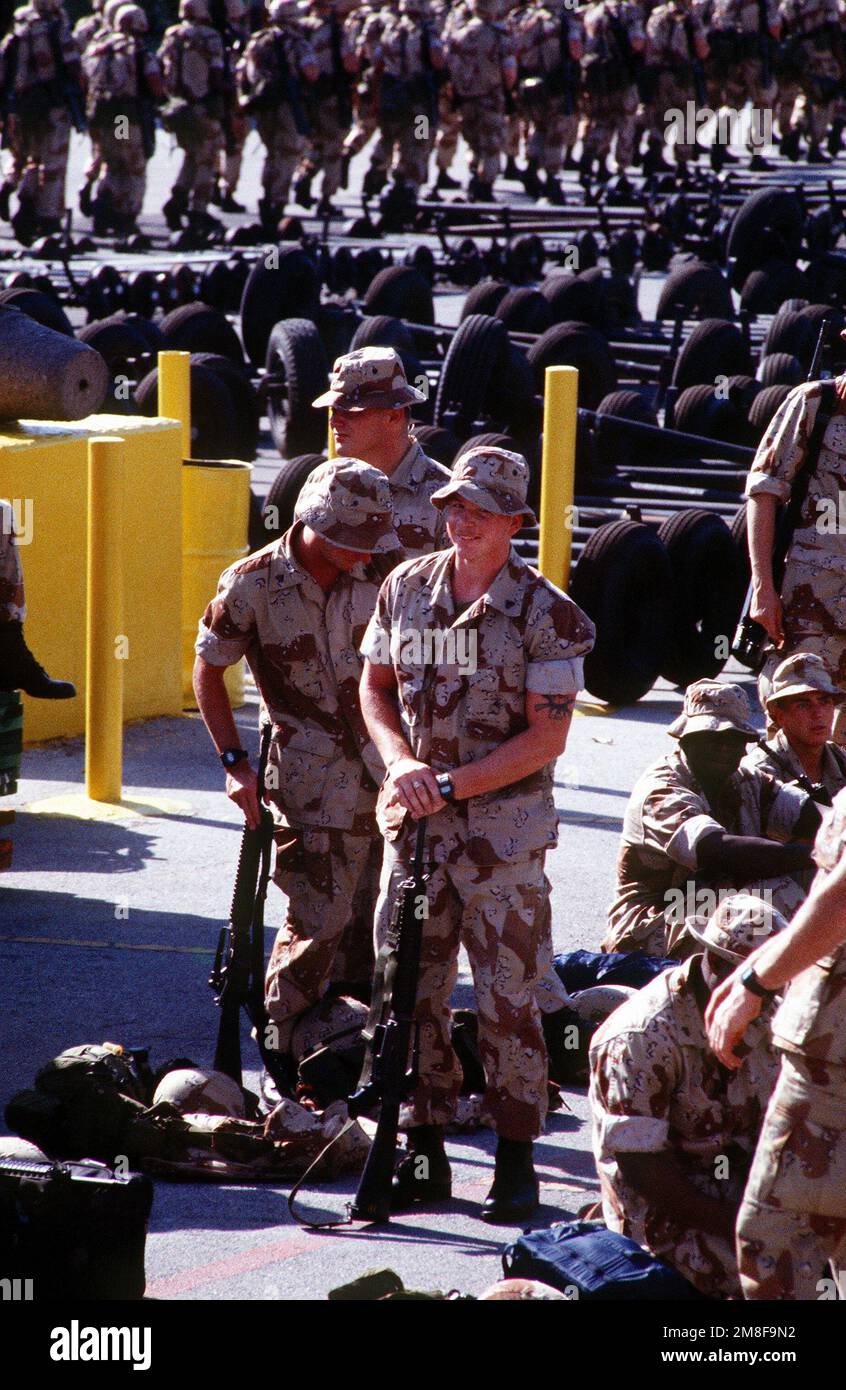 Several Marines from the 4th Marine Expeditionary Brigade (4th MEB ...