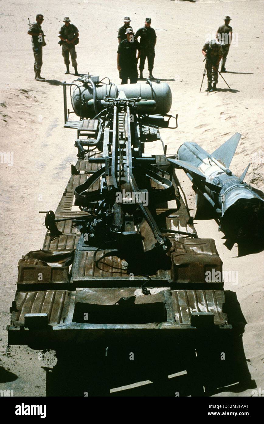 A view of an Iraqi SA-2 medium-range surface-to-air missile system ...