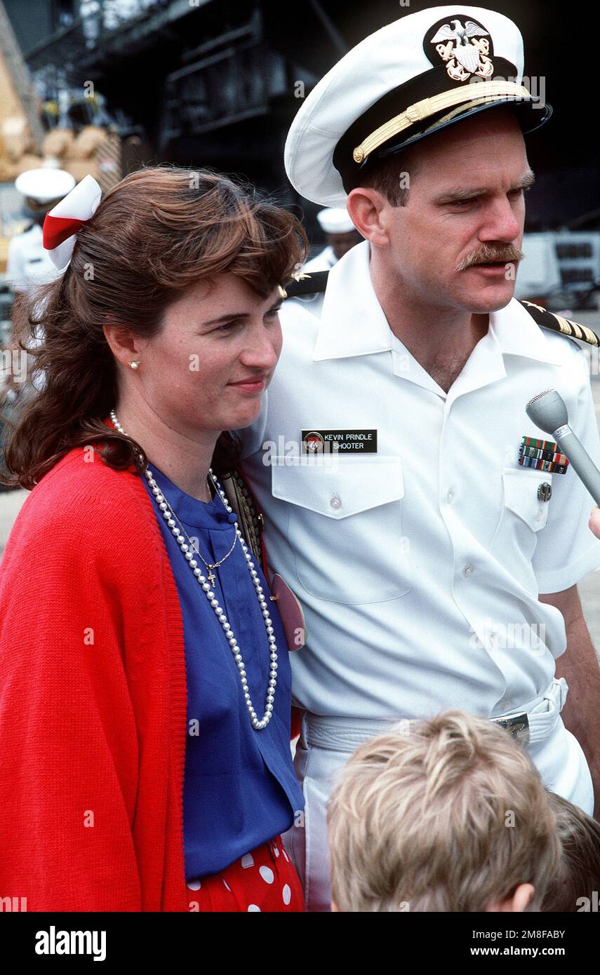LT. CMDR. Kevin Prindle, an officer assigned to the aircraft carrier ...
