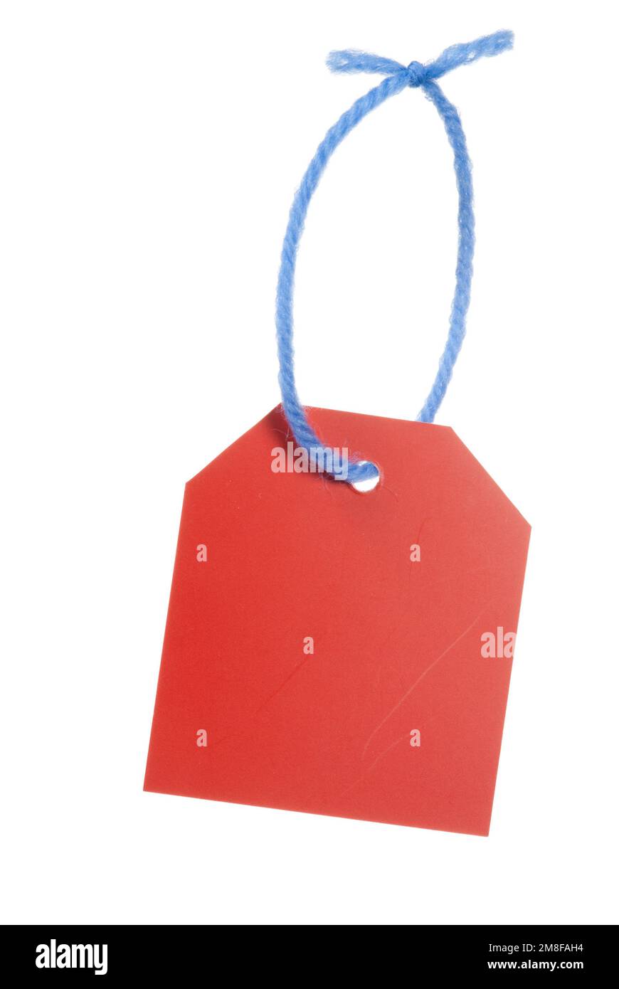 A red price tag isolated on white Stock Photo - Alamy