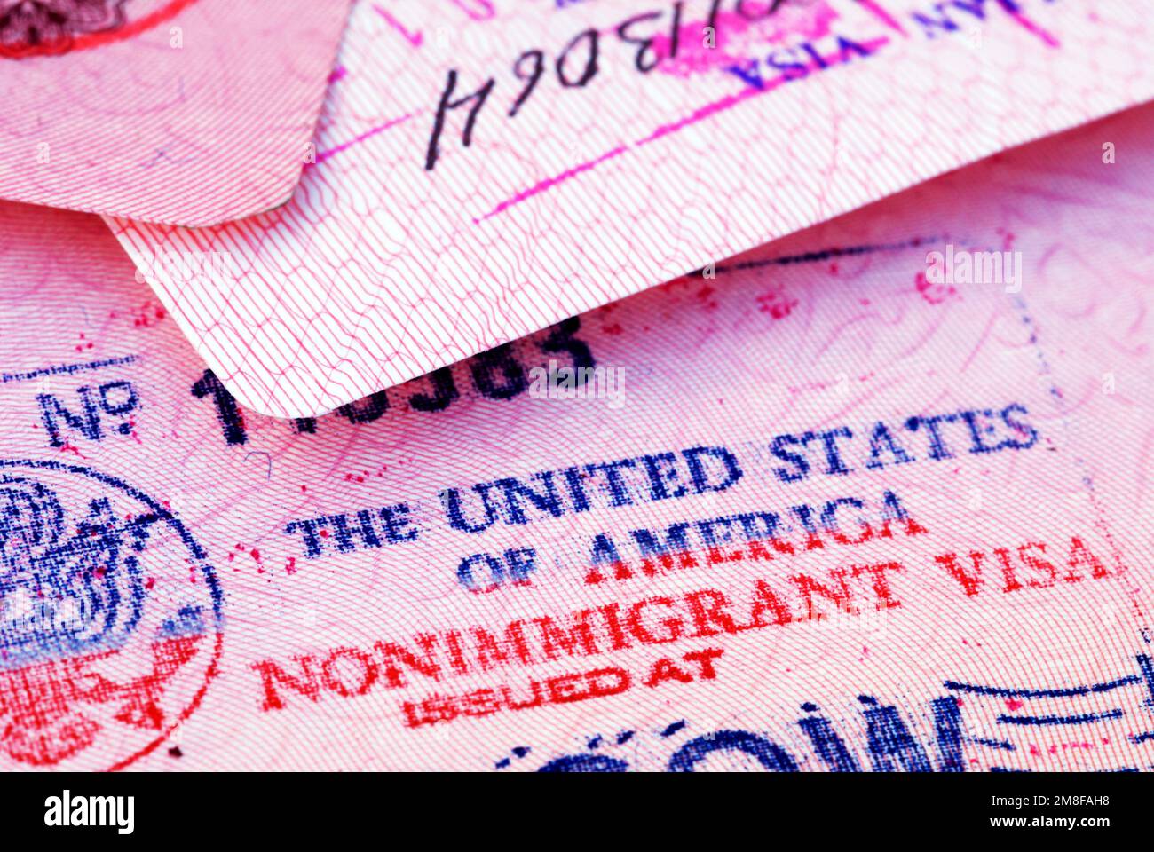 American visa hi-res stock photography and images - Alamy
