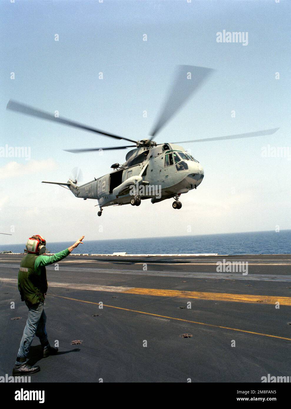 A Helicopter Anti-submarine Squadron 9 (HS-9) SH-3H Sea King helicopter ...