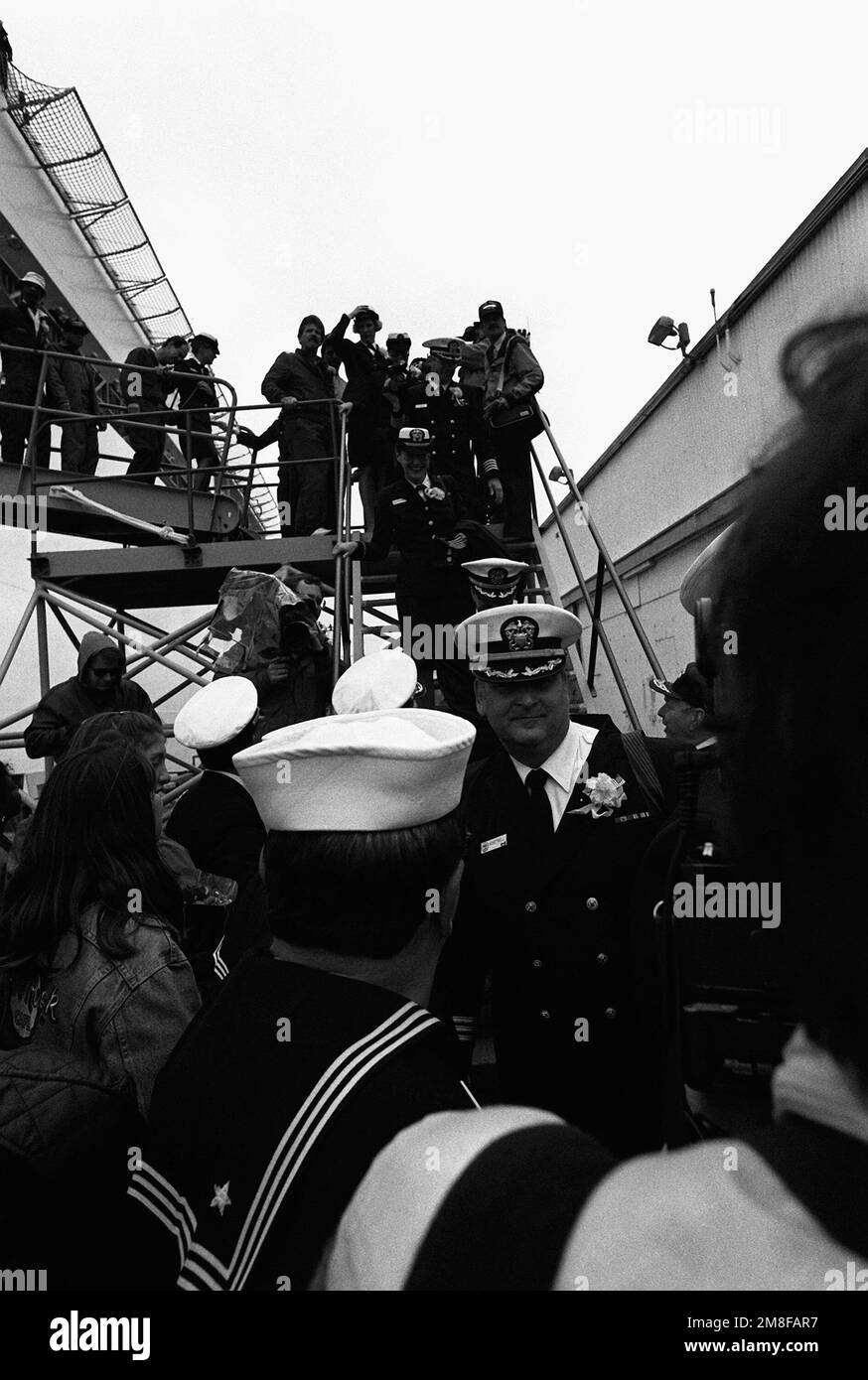 Personnel disembark Black and White Stock Photos & Images - Alamy