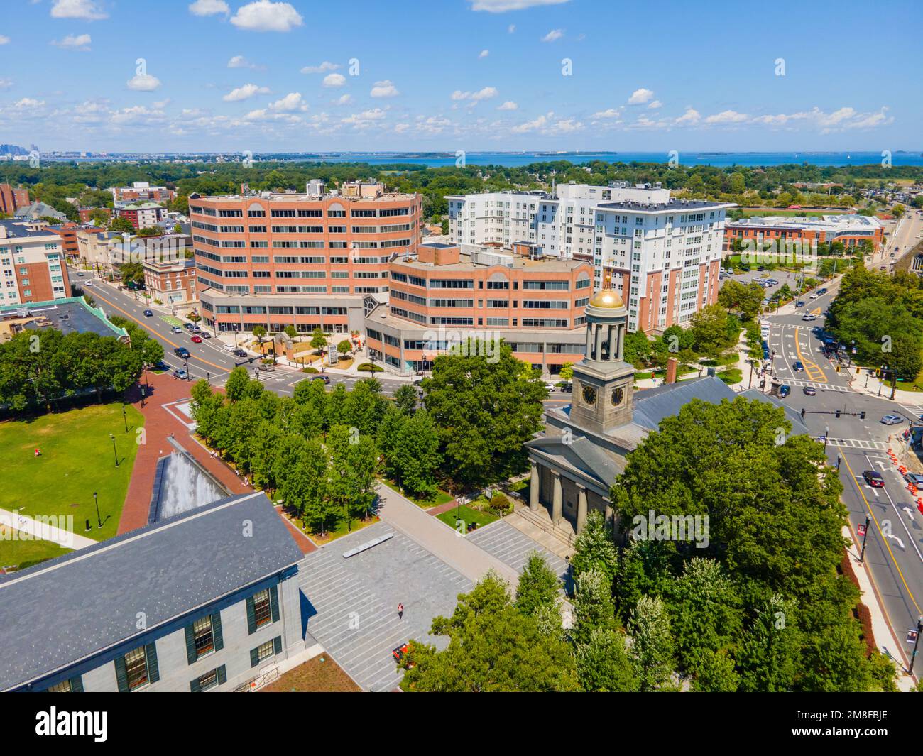 United First Parish Church was built in 1828 in downtown Quincy ...