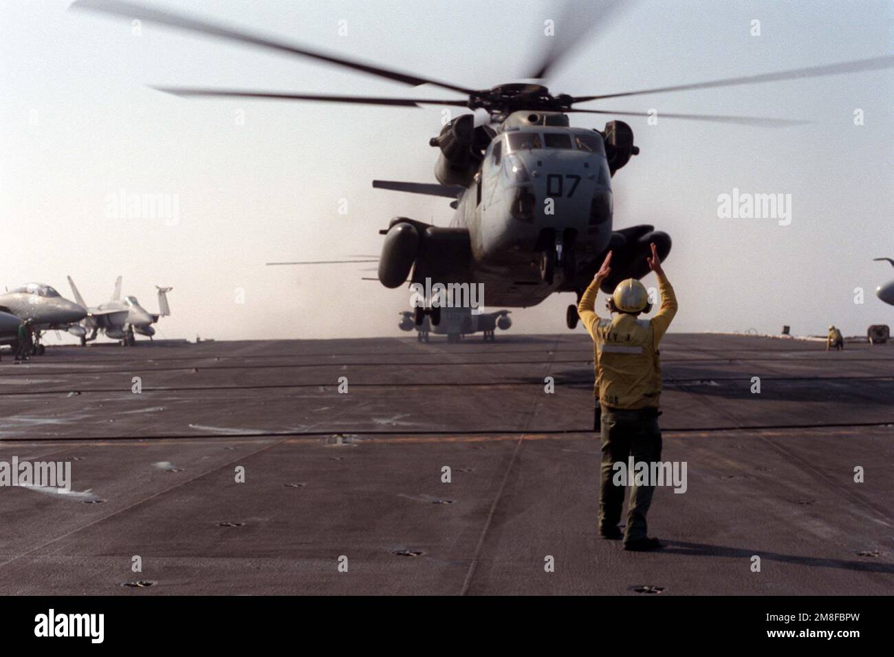 A Marine Heavy Helicopter Squadron 362 (HMH-362) CH-53D Sea Stallion ...
