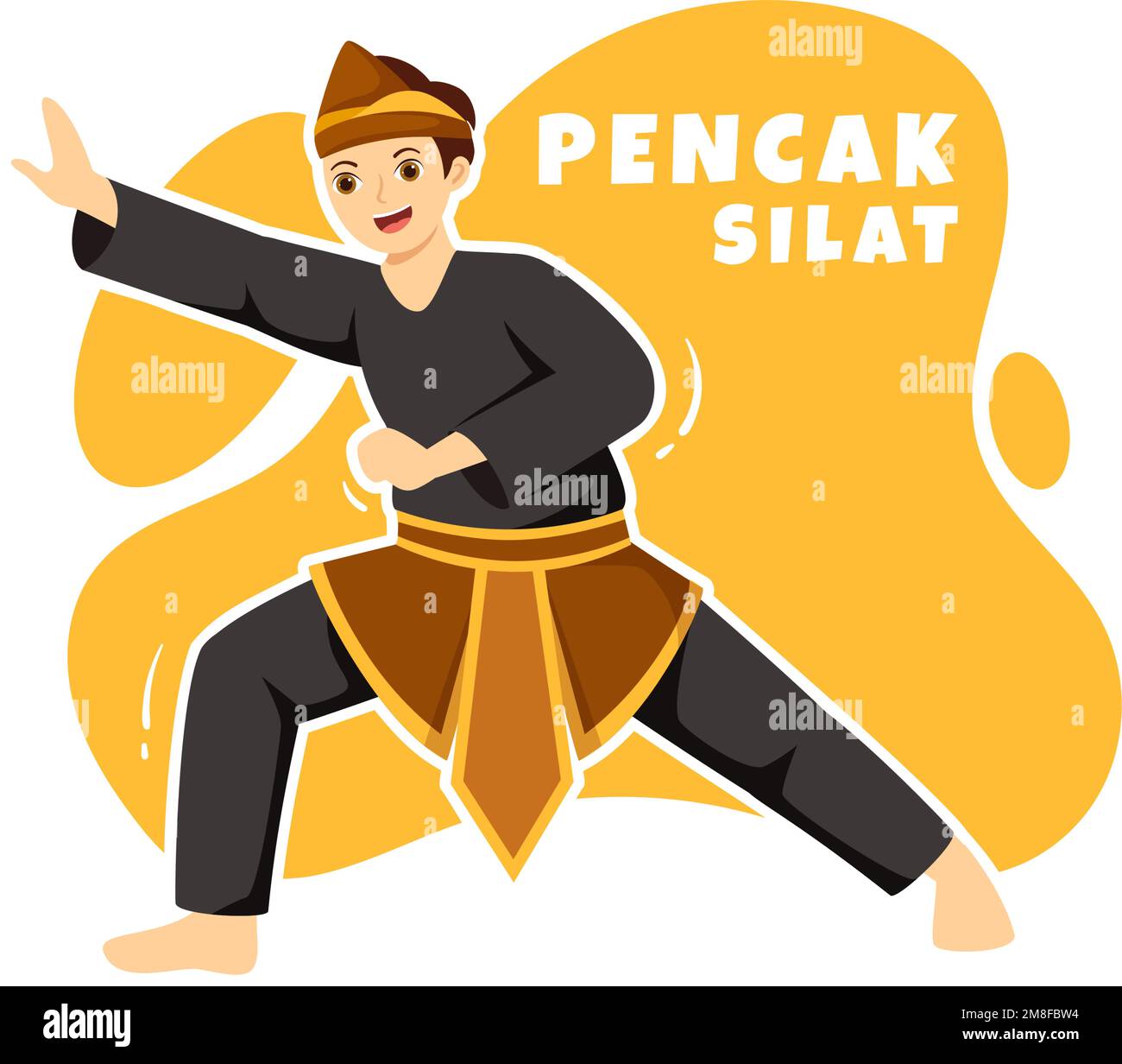 Pencak Silat Sport Illustration with People Pose Martial Artist from ...
