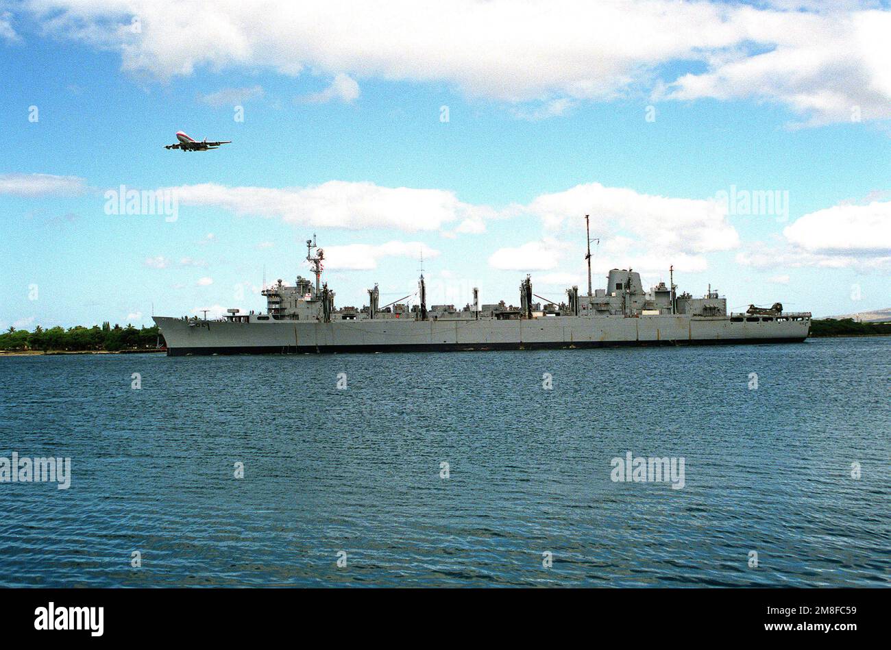 The fast combat support ship USS SACRAMENTO (AOE-1) gets underway ...