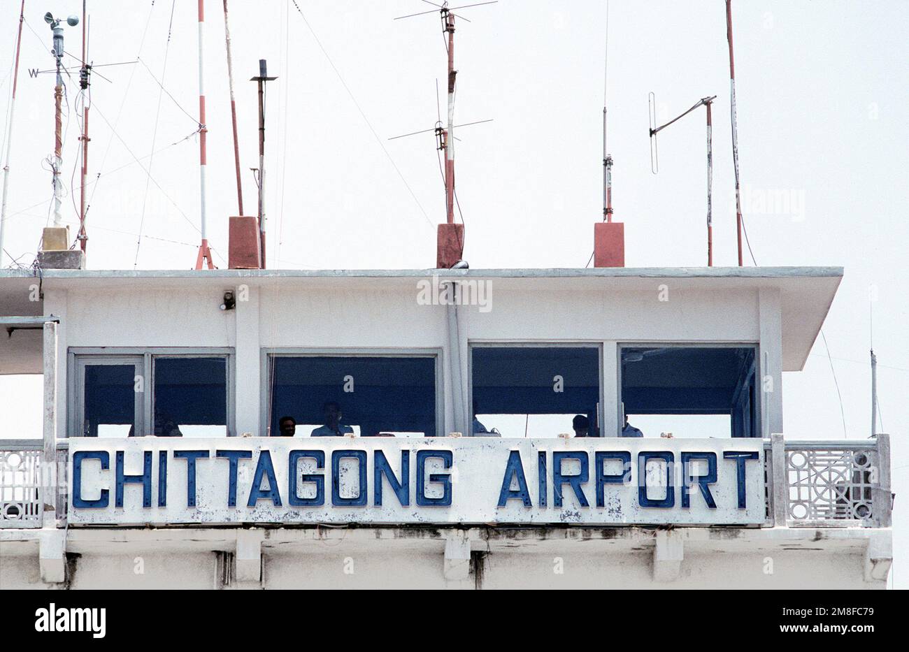 A view of the tower at Chittagong Airport.. Country: Bangladesh(BGD ...