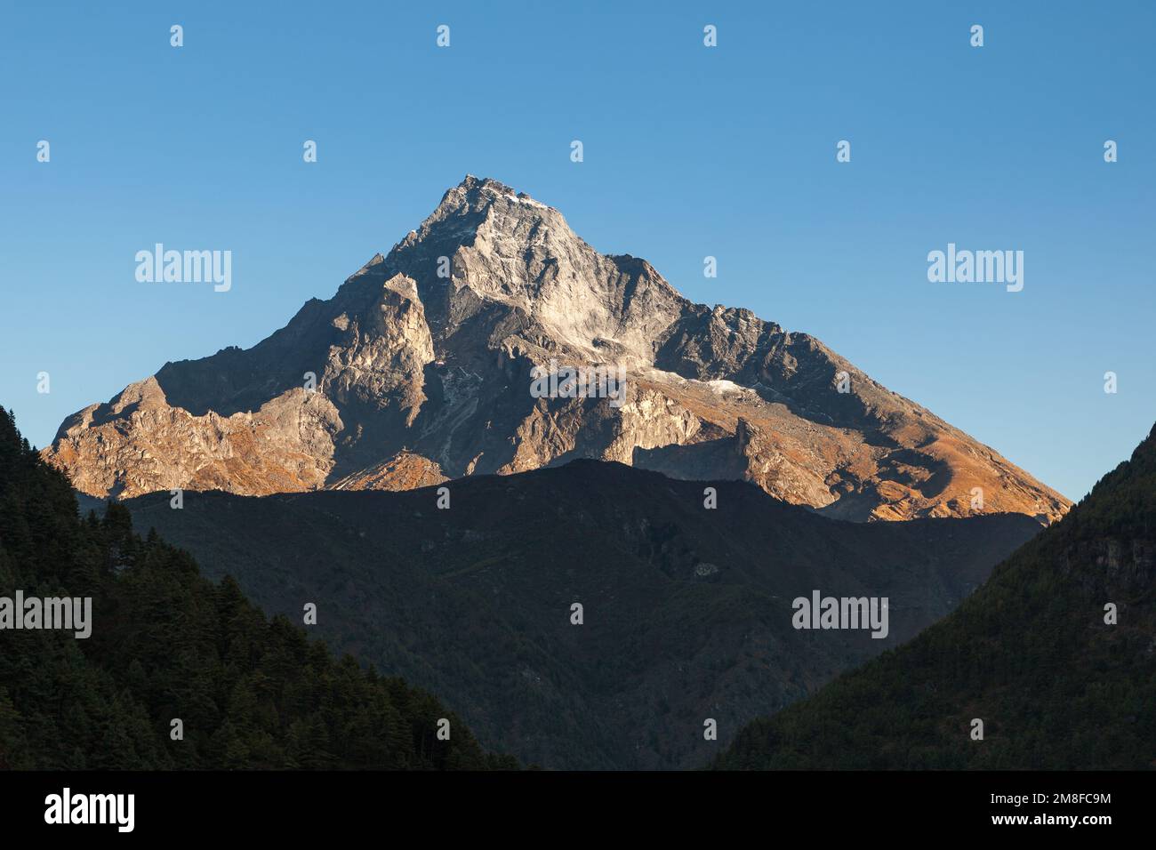 Rocky mountain in Sagarmatha National Park, Himalayas, Nepal. Mountain ...