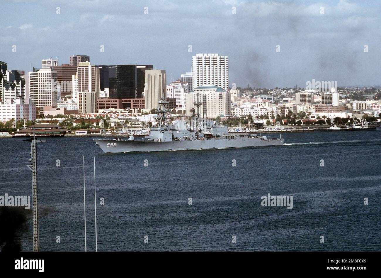 A port view of the destroyer USS FLETCHER (DD-992) underway. Base: San ...