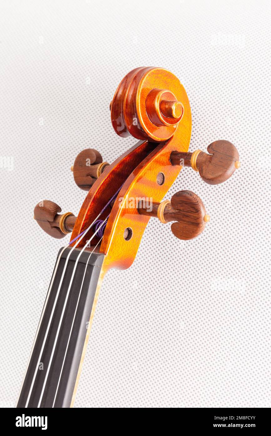 Violin head scroll hi-res stock photography and images - Alamy