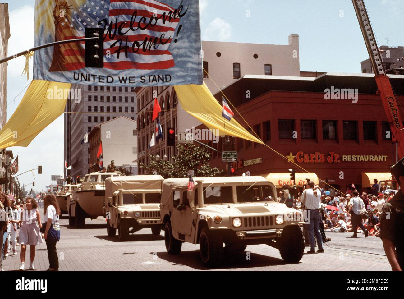 Two M998 High-Mobility Multipurpose Wheeled Vehicle (HMMWV) are ...