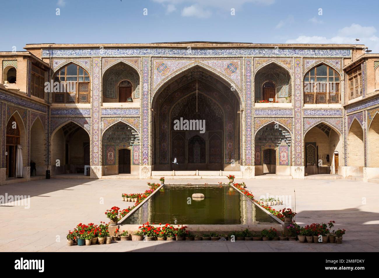 Nasir Al Mulk Mosque in Shiraz, Iran. Exterior of the famous Iranian ...