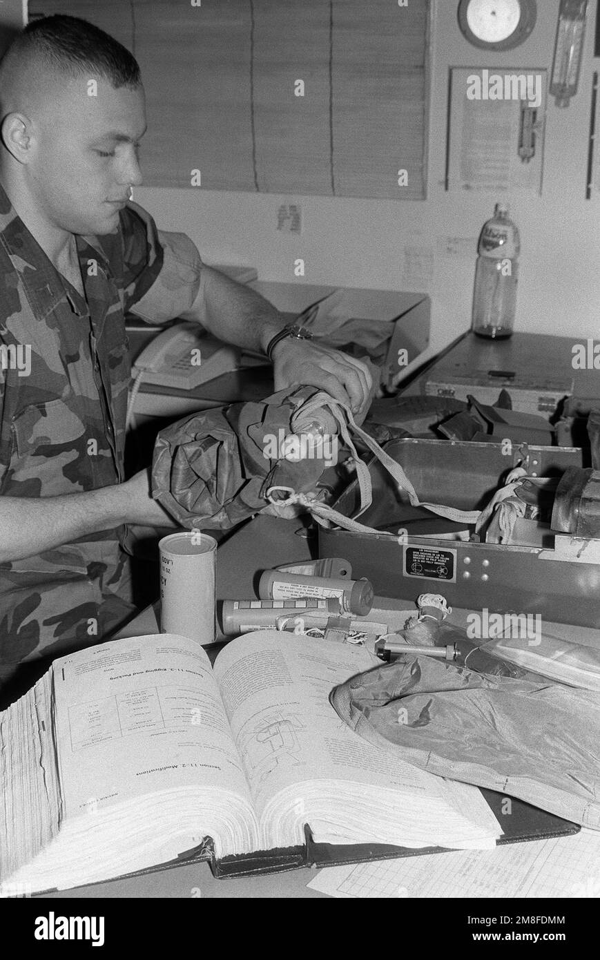 Marine corps flight equipment Black and White Stock Photos & Images - Alamy