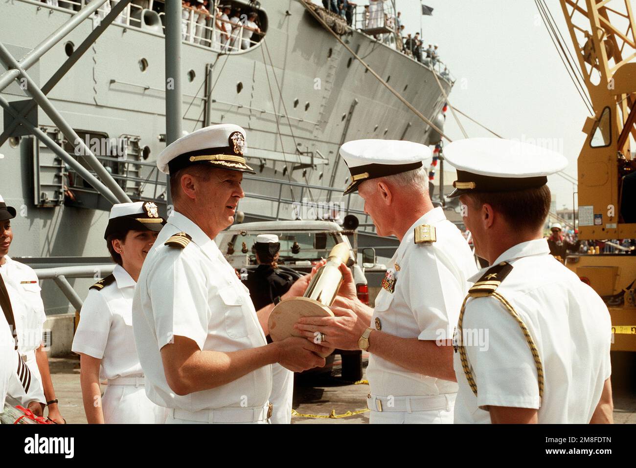 CAPT R.W. Tobin, commanding officer of the repair ship USS JASON (AR-8 ...