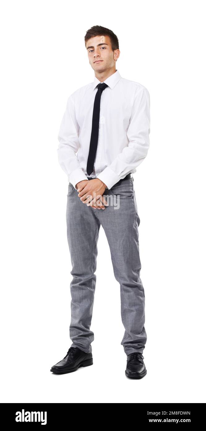 The stance of a business man. A full length image of a business man ...