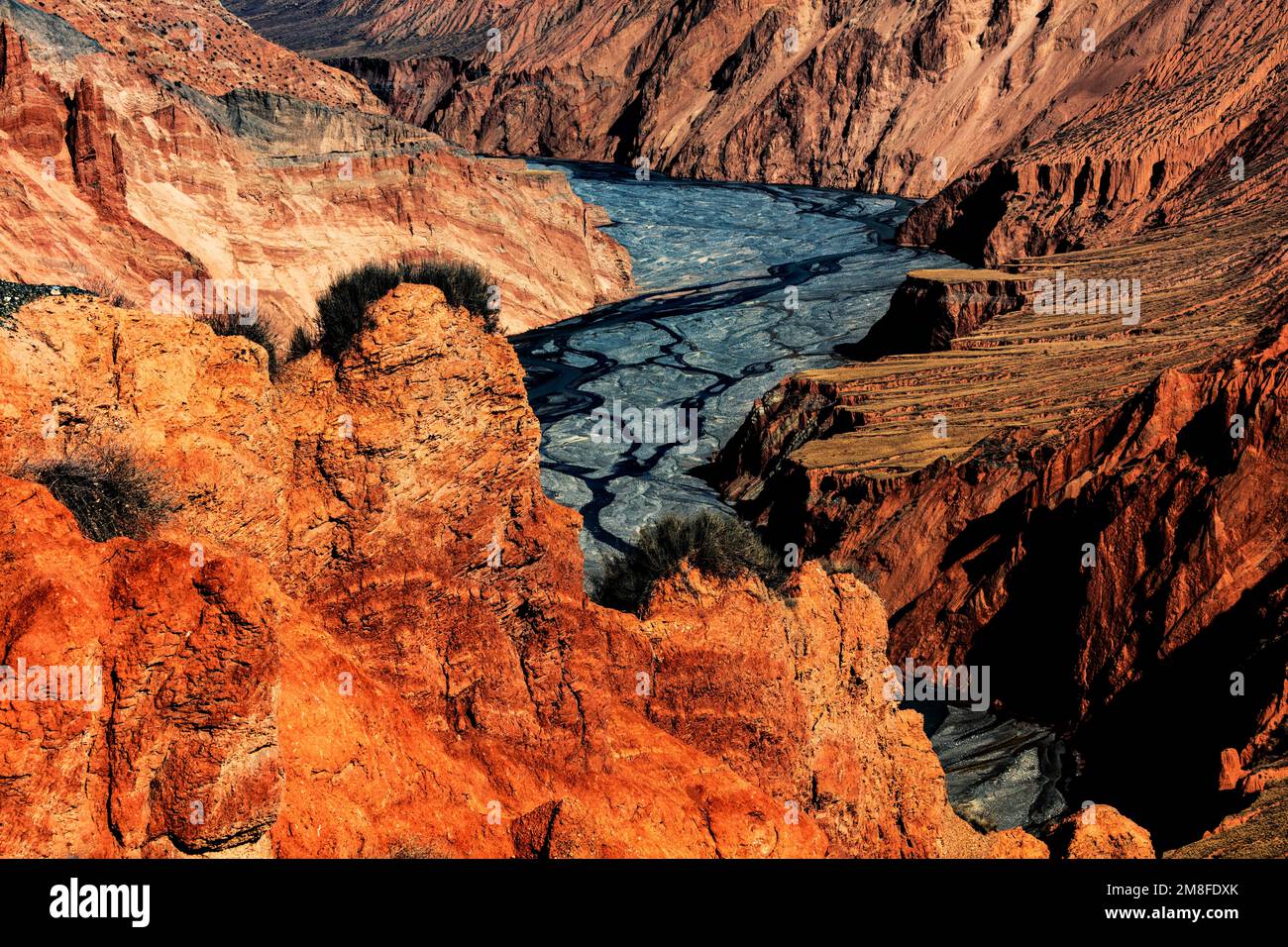 Ann sea hongshan grand canyon in xinjiang Stock Photo - Alamy