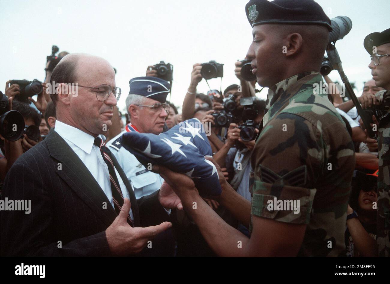 U.S. Ambassador to the Philippines Frank Wisner receives the United ...