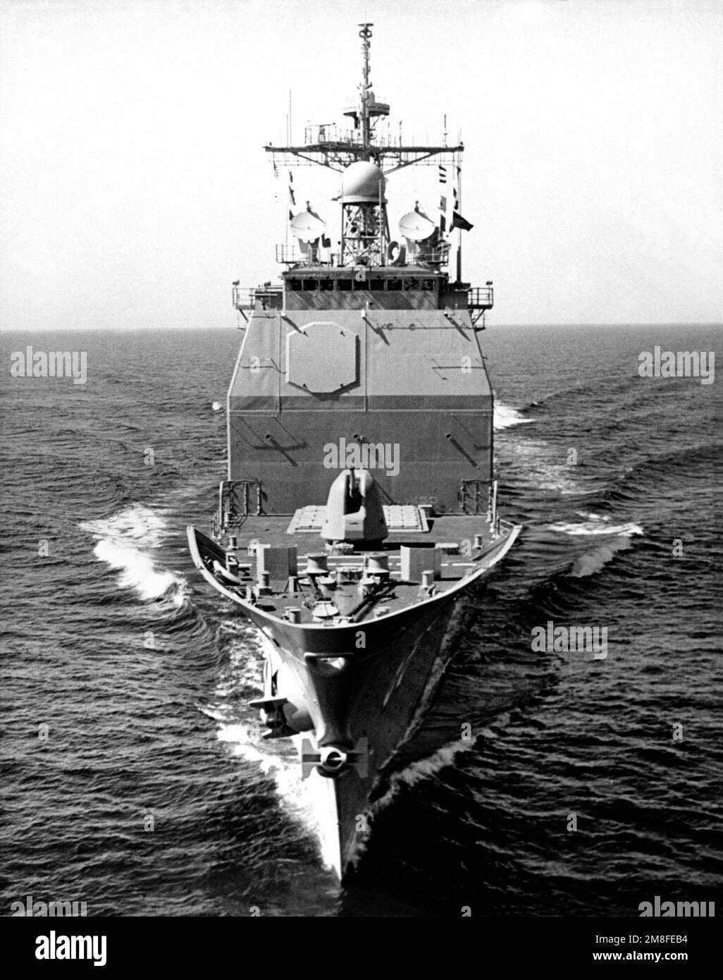A bow view of the guided missile cruiser HUE CITY (CG-66) underway in ...