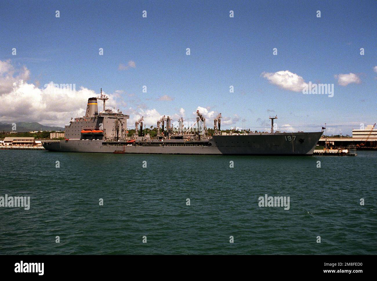 The Military Sealift Command fleet oiler USNS PECOS (T-AO 197) lies ...