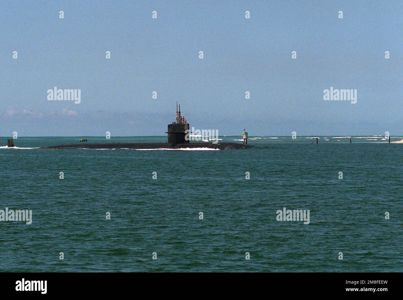 A Los Angeles class nuclear-powered attack submarine USS HELENA (SSN ...
