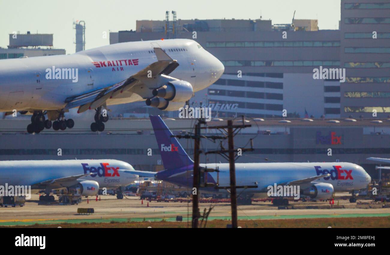 Detail from LAX Airport in Los Angeles, California, USA. Pictured: a ...