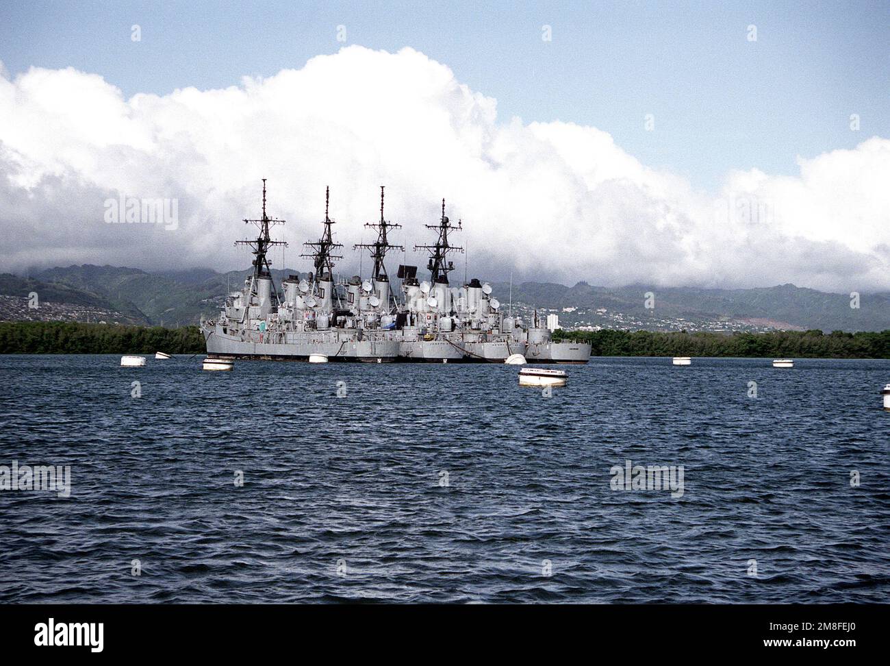 Four decommissioned Charles F. Adams class guided missile destroyers ...