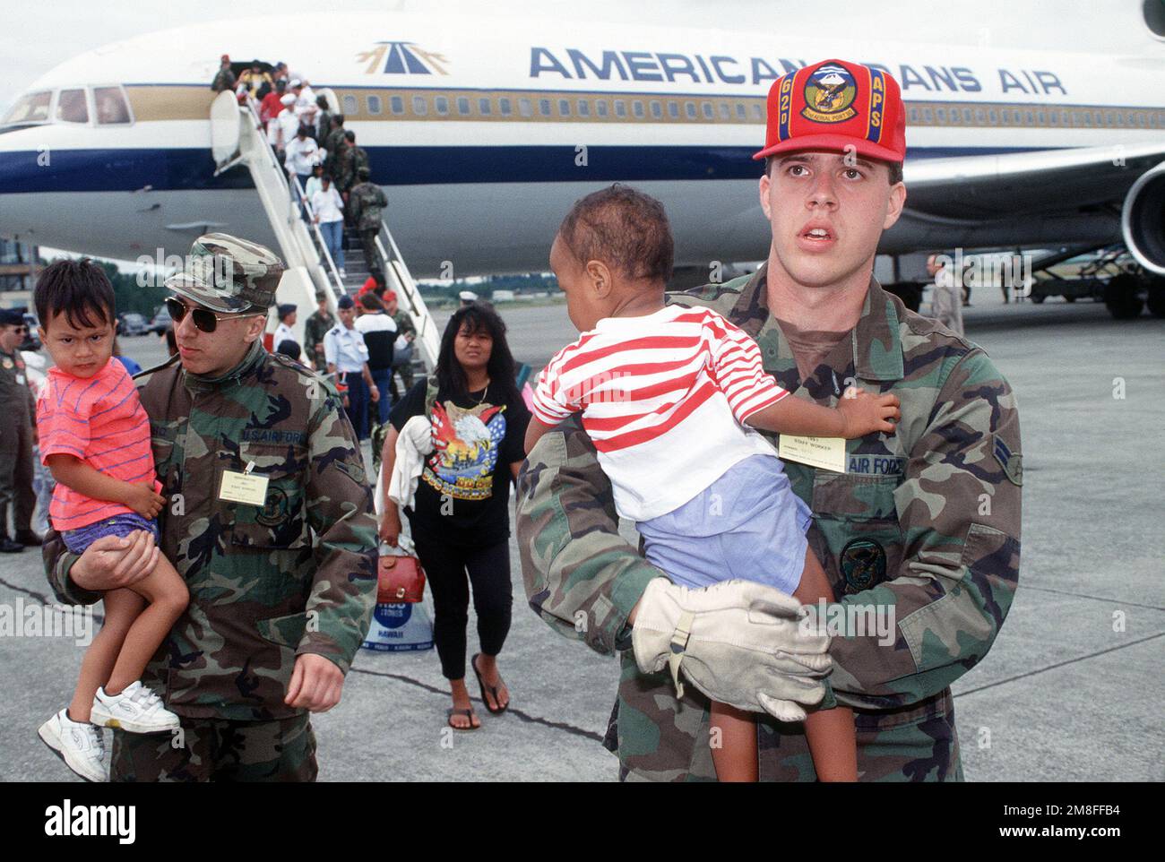 AIRMAN 1ST Class Les Strickland, right, and another airman from the ...