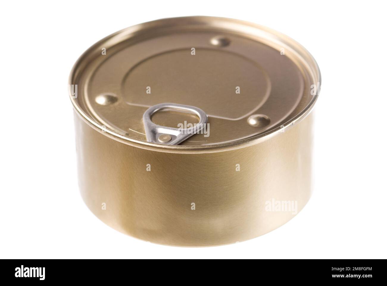 A single tin isolated on white Stock Photo - Alamy