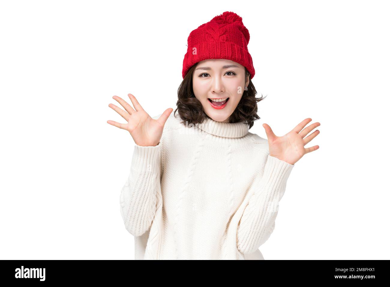 Woman in red hat Cut Out Stock Images & Pictures - Alamy