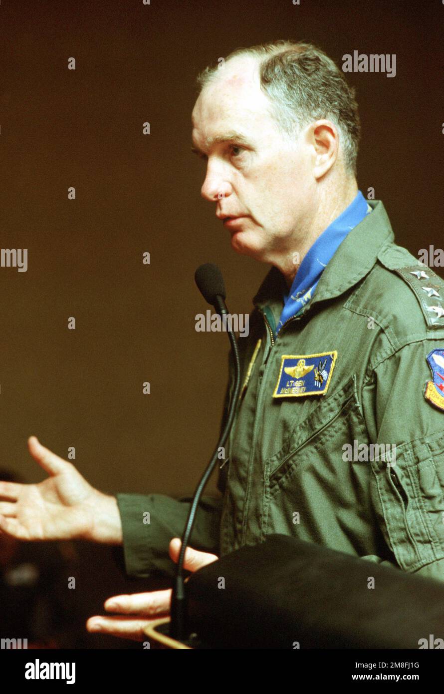 LGEN Thomas G. McInerney, 11st Air Force commander, welcomes aircrews ...