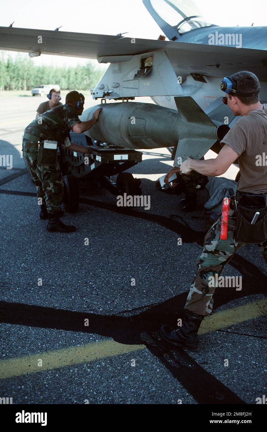 Crewmen from the 14th Tactical Fighter Squadron, Misawa, Japan, AIRMAN ...