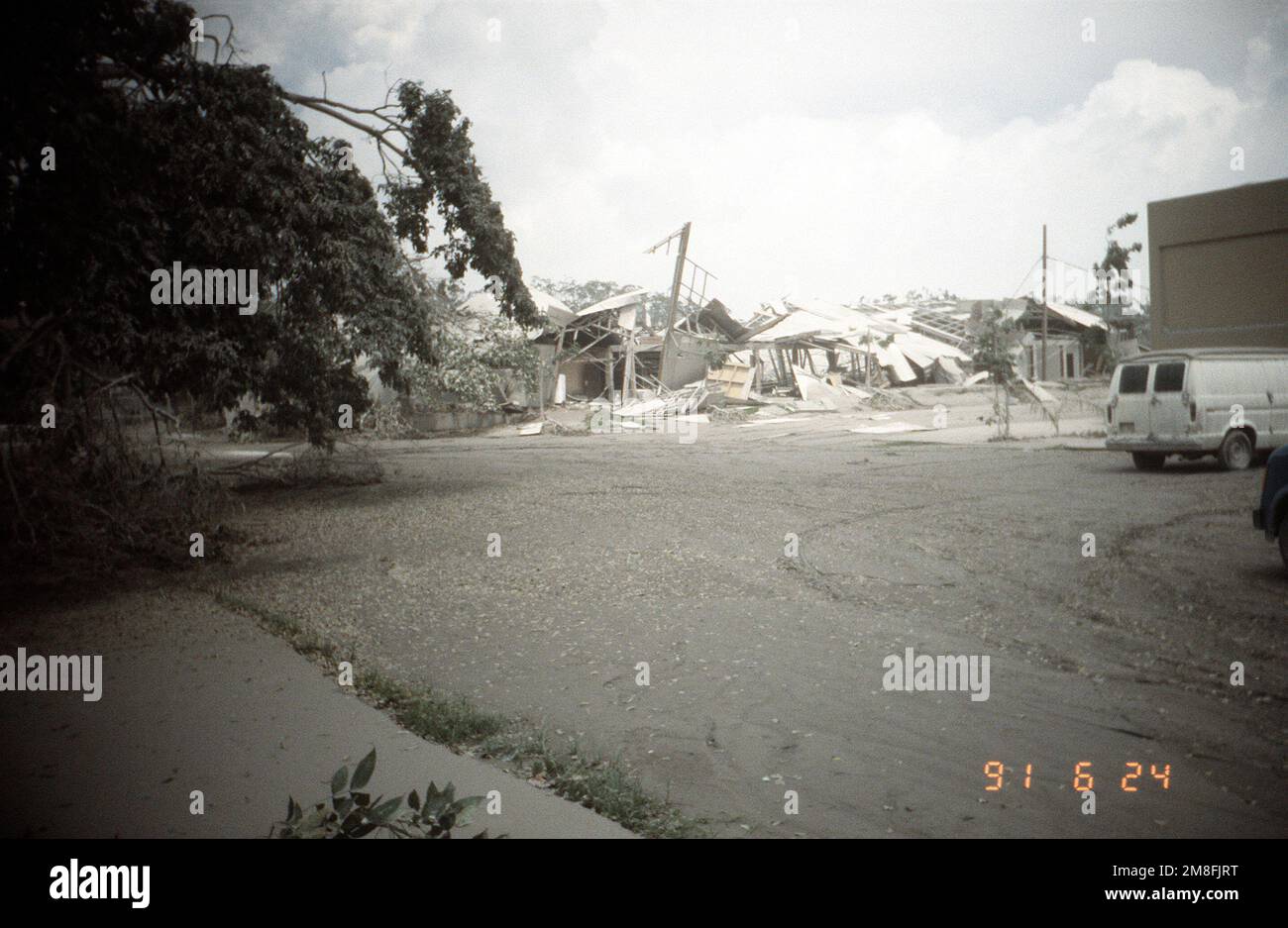 A view of the base's Skate Center, which collapsed under the weight of ...