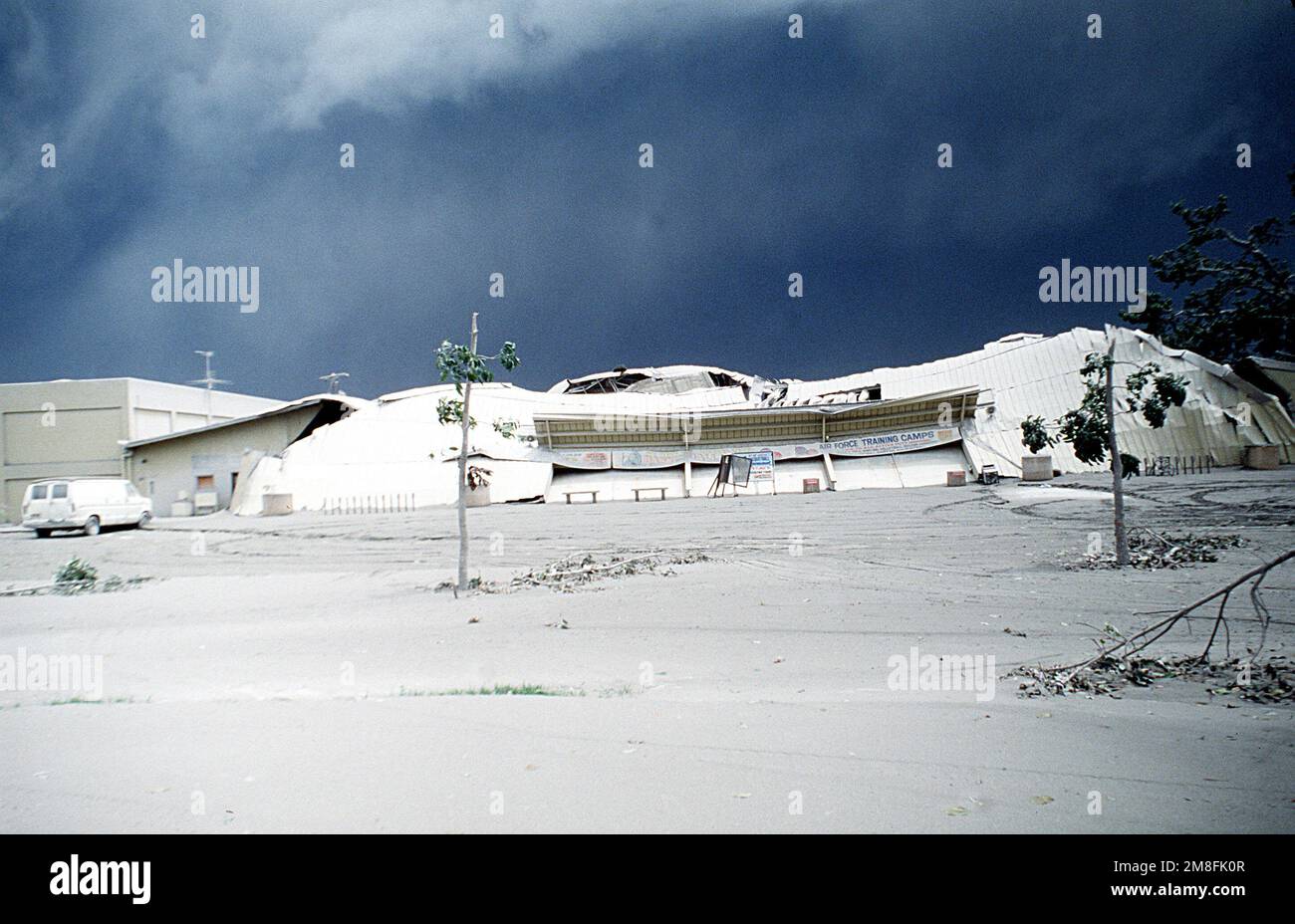 A view of the base's Levin Fitness Center, which collapsed under the ...