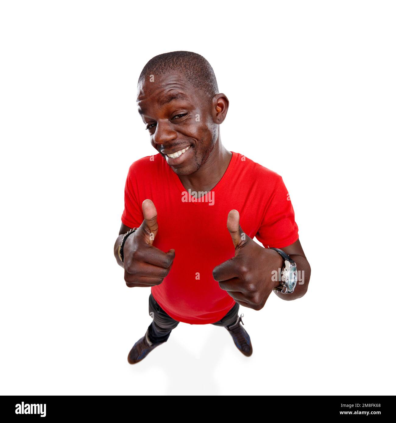 Thumbs up, black man and smile of a person showing yes, thank you and ...