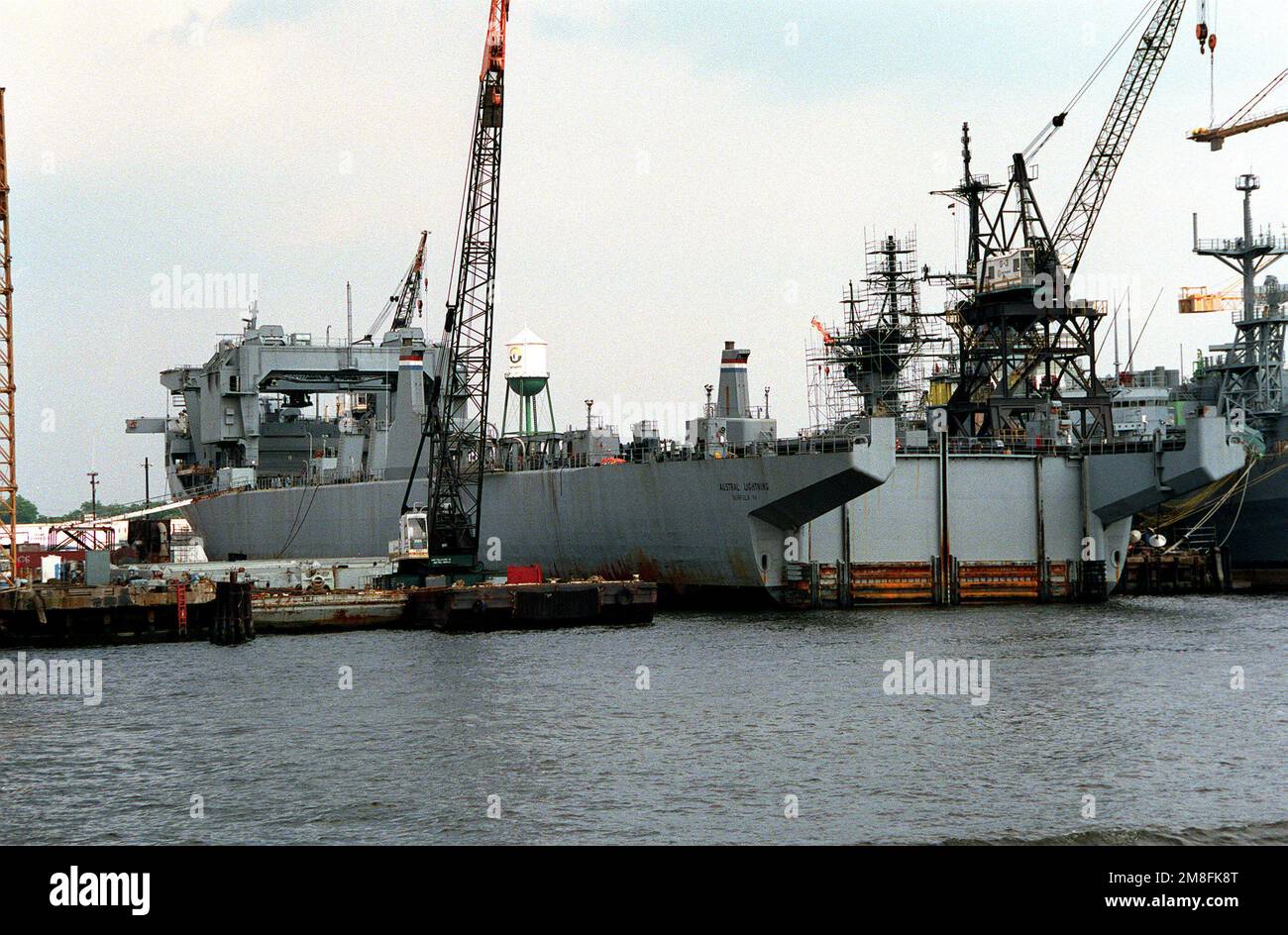 A port quarter view of the Military Sealift Command chartered freighter ...