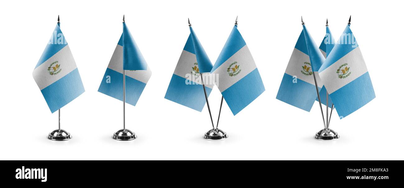 Small national flags of the Guatemala on a white background Stock Photo ...