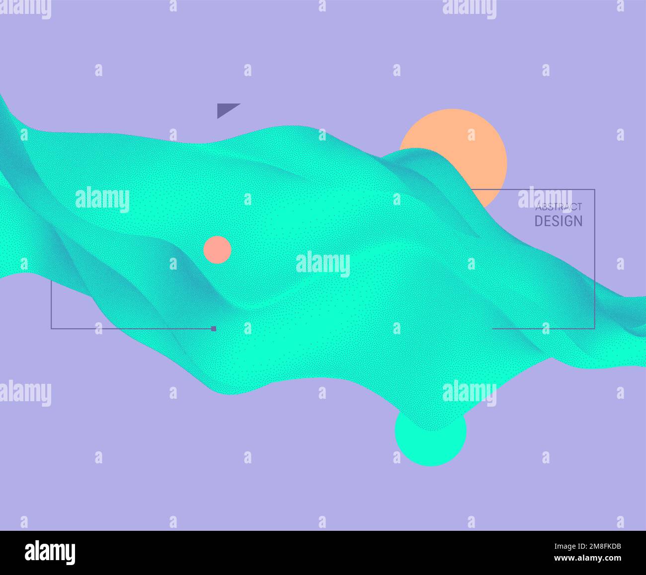 3D wavy background with dynamic effect. Abstract vector illustration ...