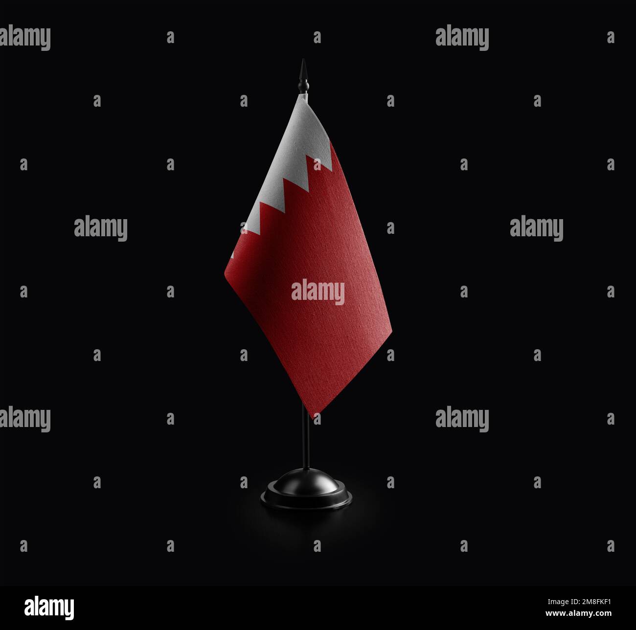 Small national flag of the Bahrain on a black background Stock Photo ...